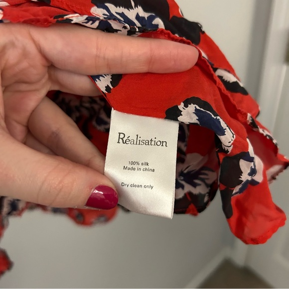 Realisation Par | Dresses | Realisation Ozzie Red Pansy Floral Print ...
